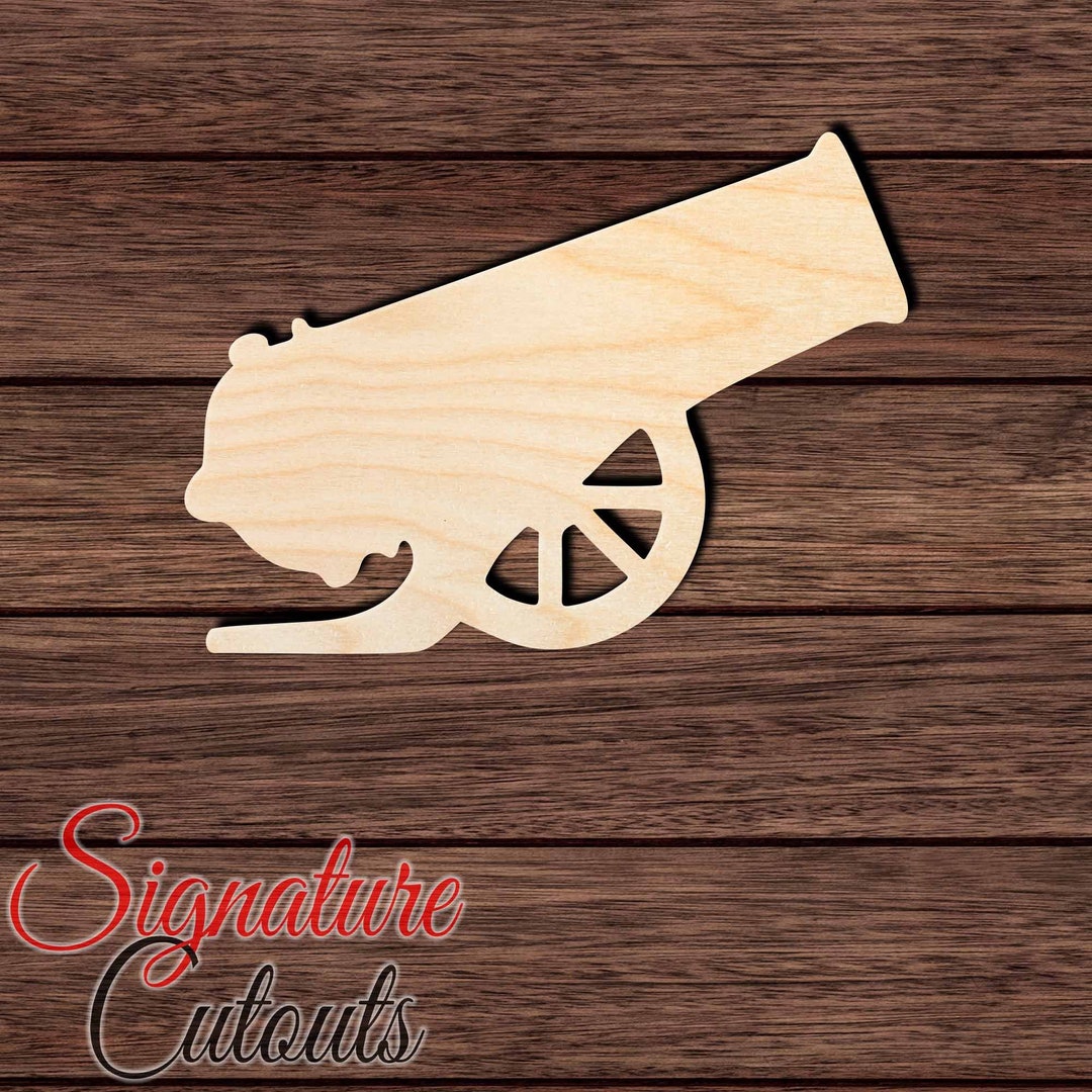 Cannon 001 Wooden Cutout for Crafting, Home & Room Décor, and Other DIY ...