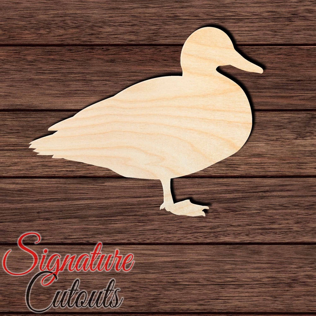 Duck 002 Shape Cutout in Wood for Crafting, Home & Room Décor, and ...