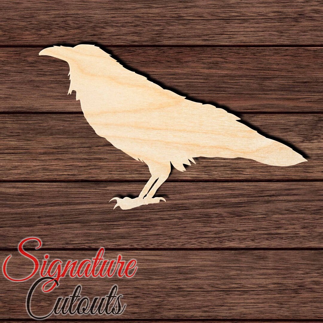 Raven 002 Shape Cutout in Wood for Crafting, Home & Room Décor, and ...