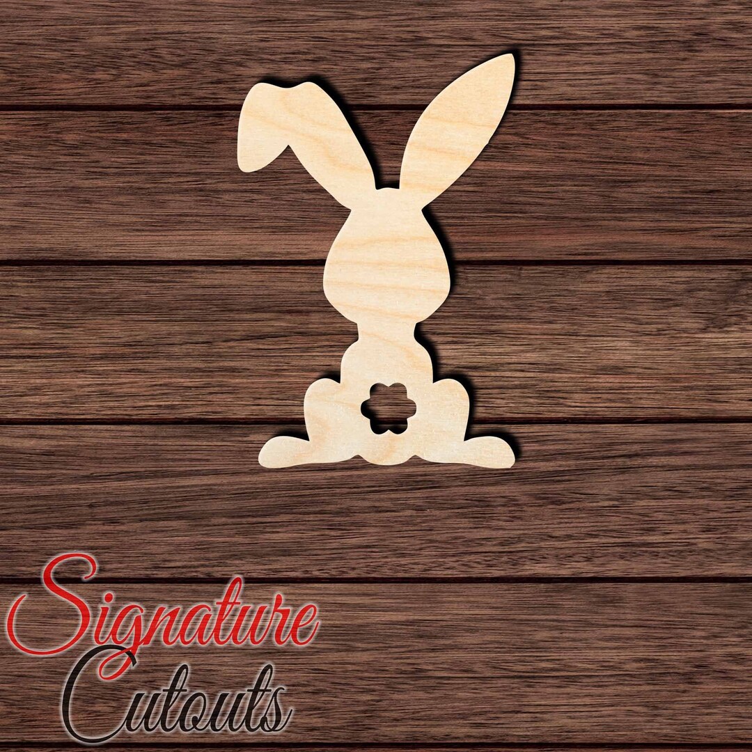 Rabbit Bunny 018 Wooden Shape Cutout for Crafting, Home & Room Décor ...