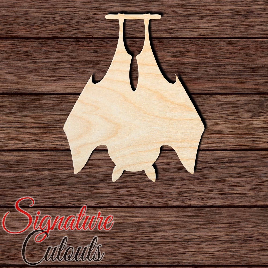 Bat 009 Wooden Shape Cutout for Crafting, Home & Room Décor, and Other ...