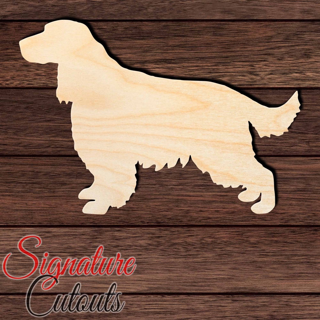 English Springer Spaniel Unfinished Wooden Cutout for Crafting, Home ...