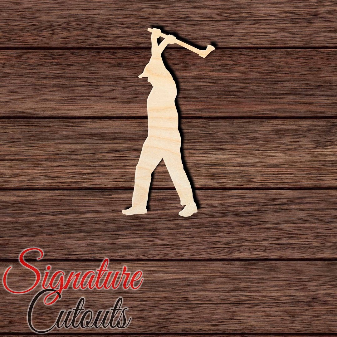 Lumberjack 003 Unfinished Wooden Cutout for Crafting, Home & Room Décor ...