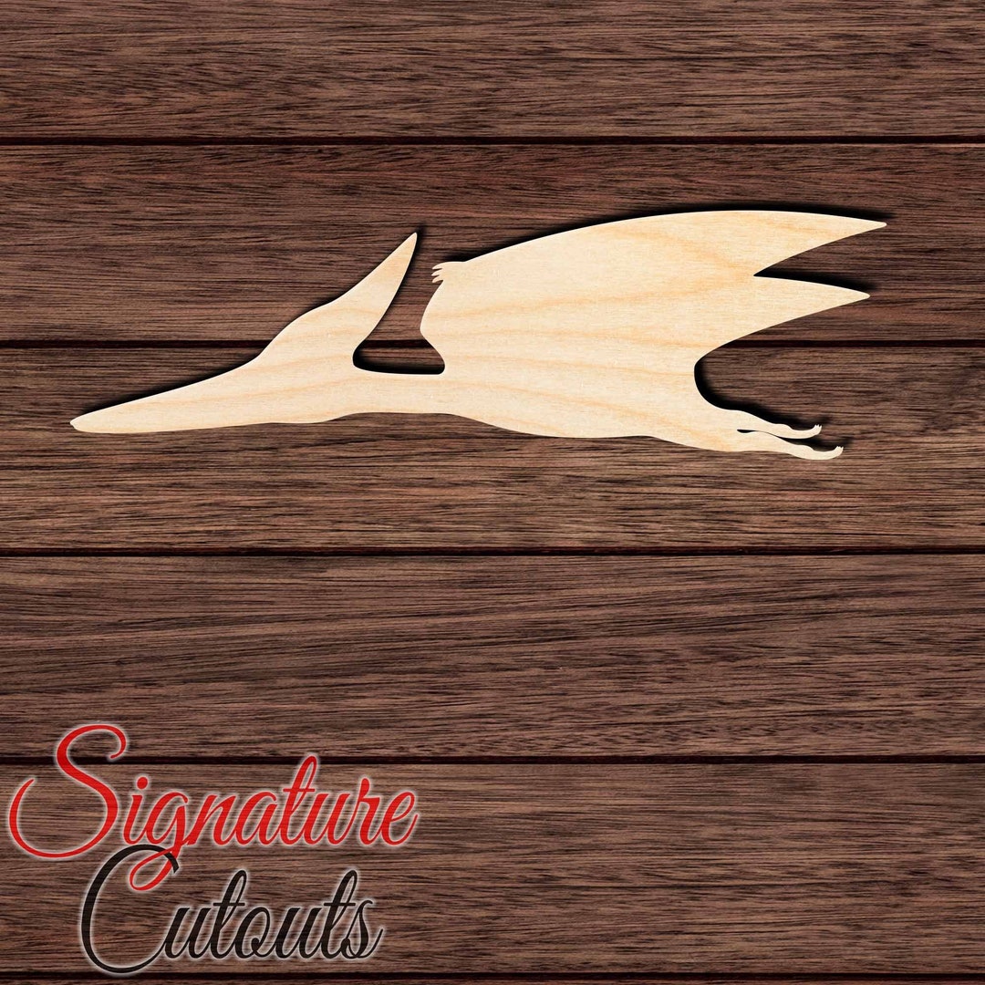 Dinosaur 027 - Pterodactyl Shape Cutout in Wood for Crafting, Home ...