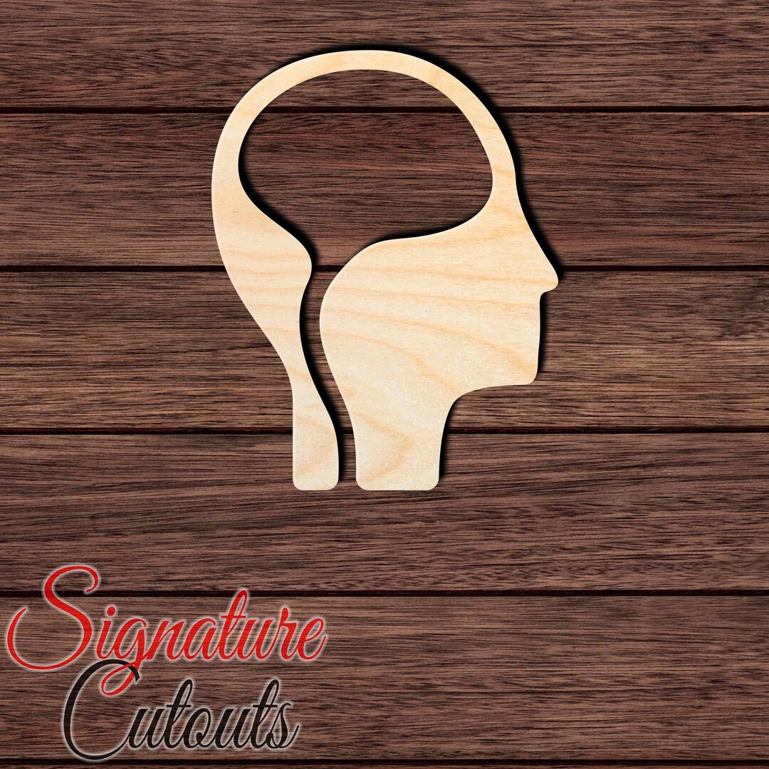 Human Brain 001 Unfinished Wooden Cutout for Crafting, Home & Room ...
