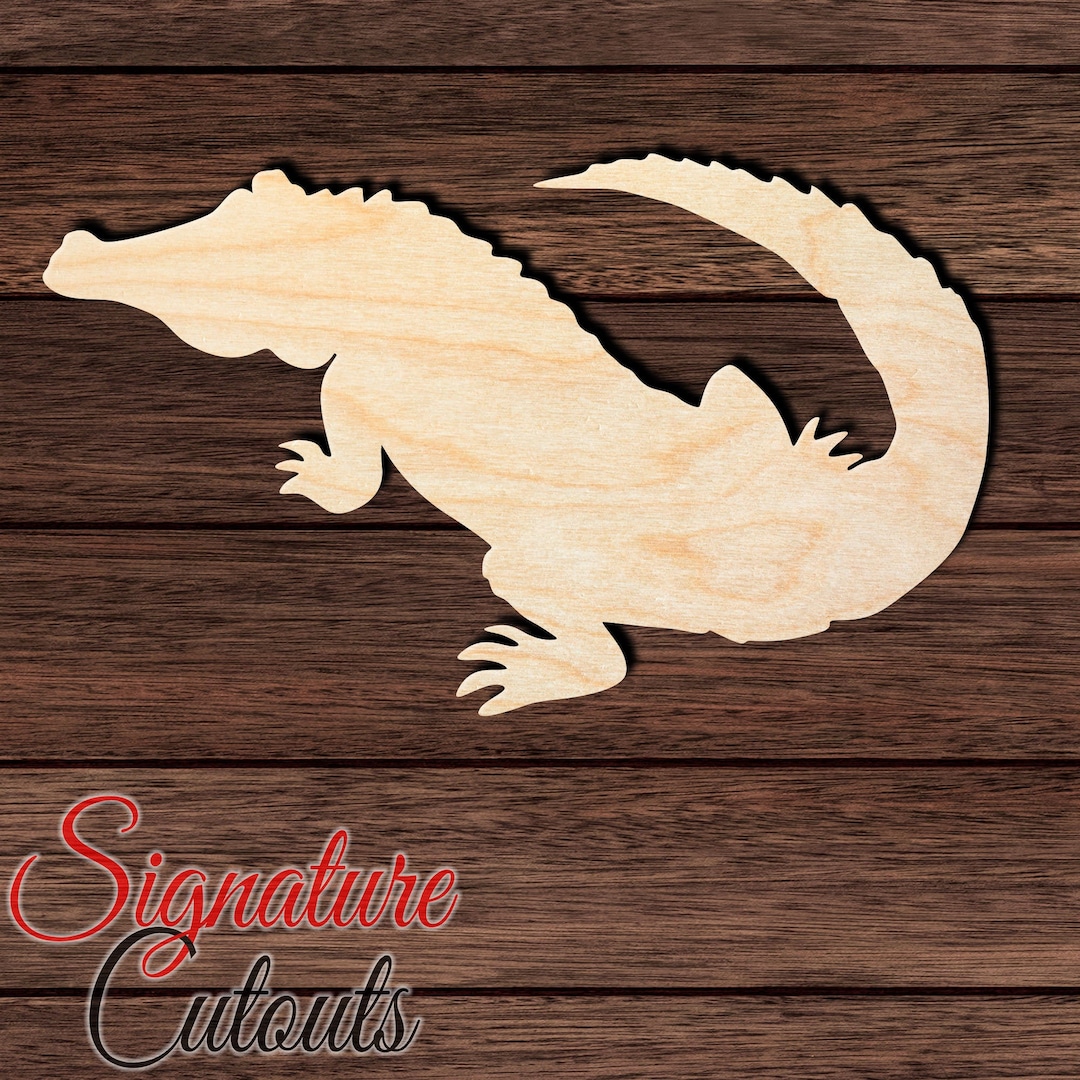 Alligator 001 Wooden HQ Cutout for Crafting, Home & Room Décor, and ...