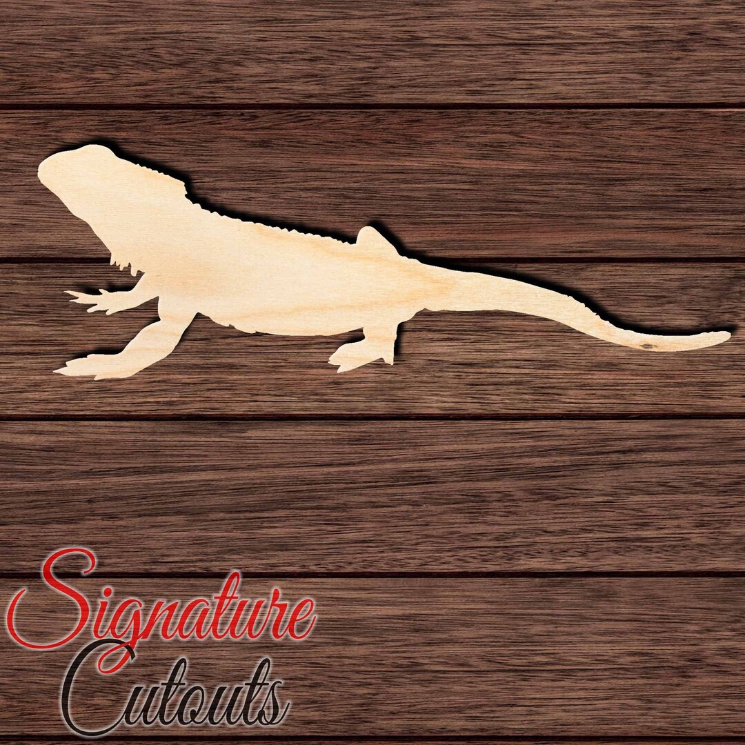 Reptile Dragon 002 Unfinished Wooden Cutout for Crafting, Home & Room ...