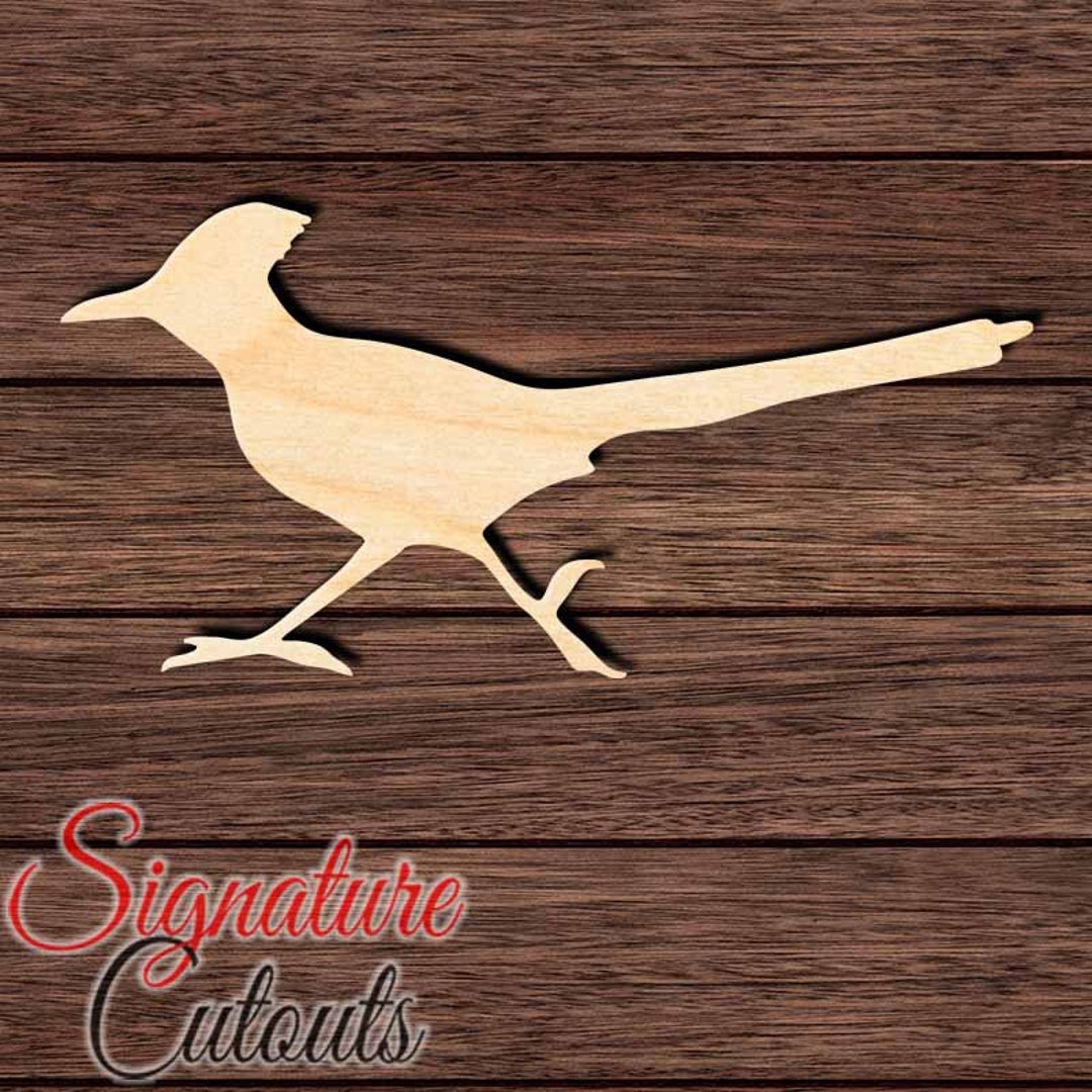 Roadrunner 001 Unfinished Wooden Cutout for Crafting, Home & Room Décor ...