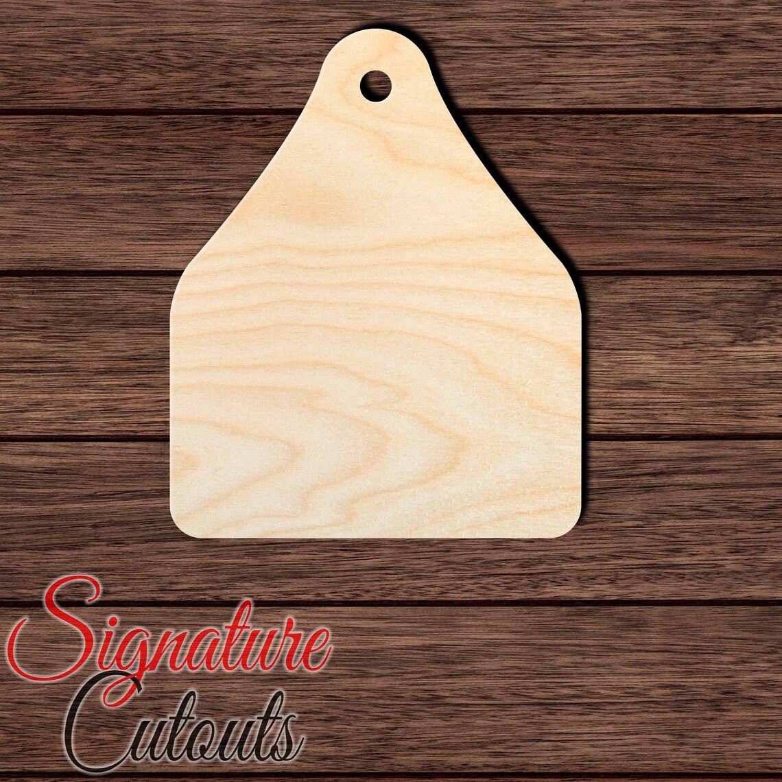 Cattle Tag 001 Unfinished Wooden Cutout for Crafting, Home & Room Décor ...