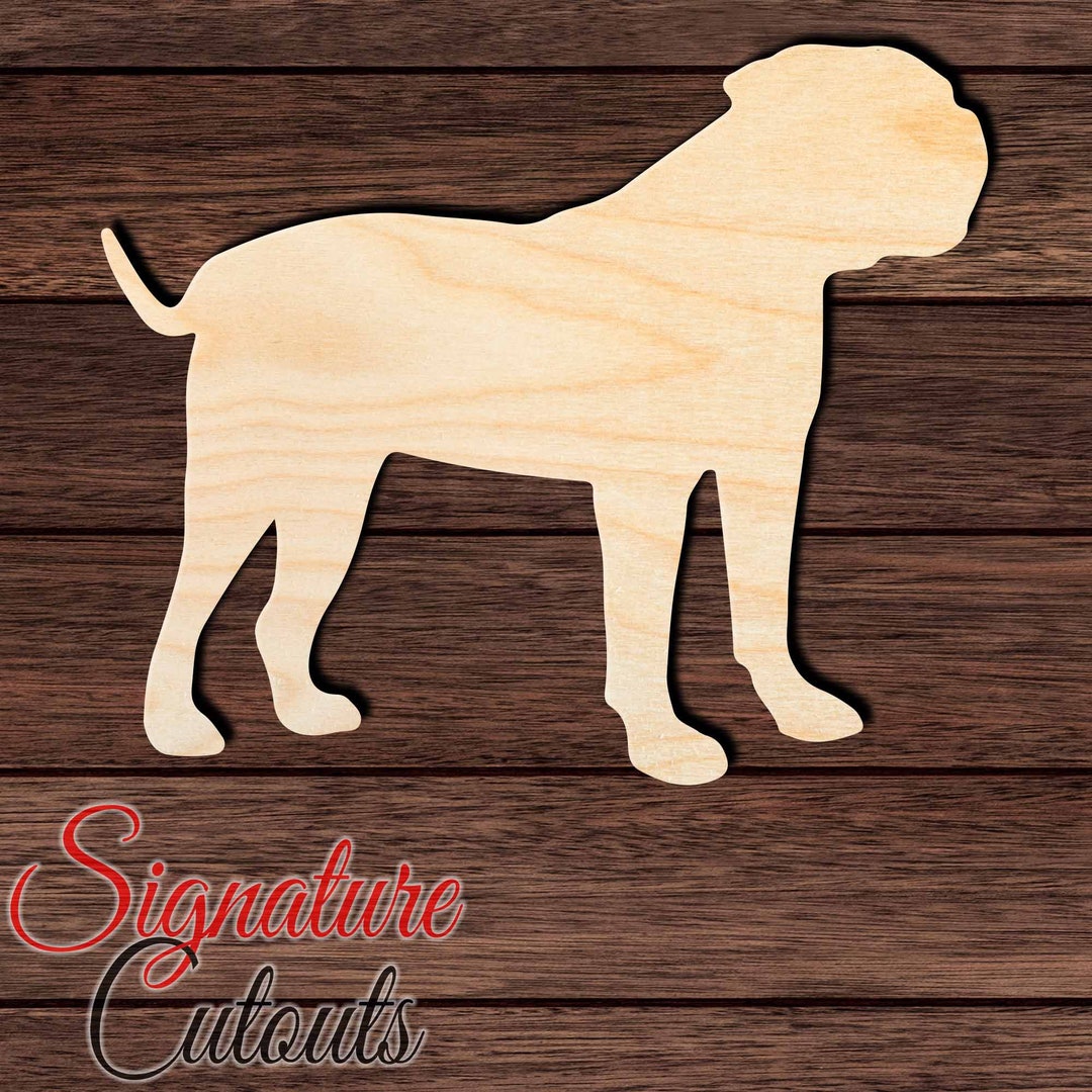 American Bulldog Wooden Shape Cutout for Crafting, Home & Room Décor ...