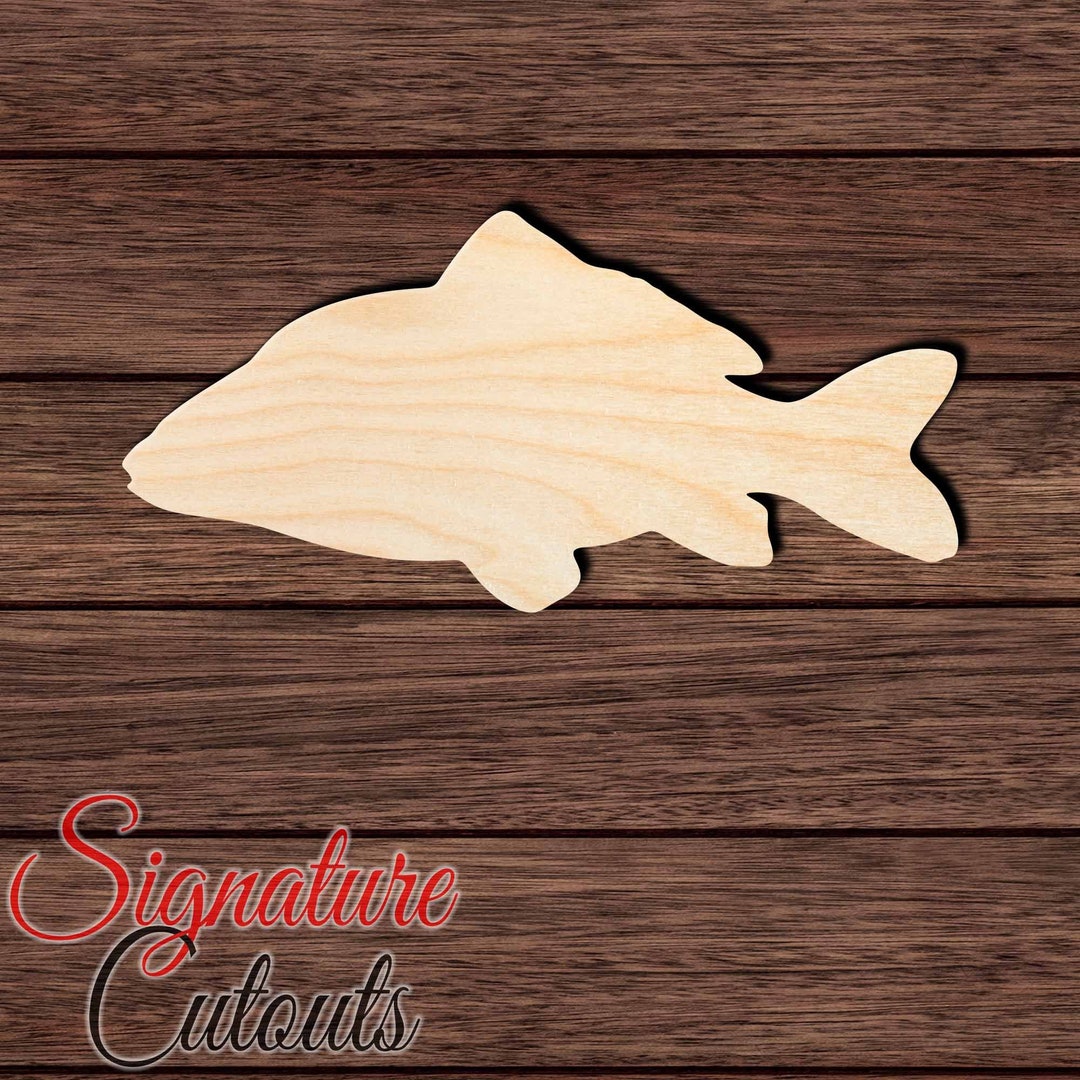 Carp Fish 001 Wooden Shape Cutout for Crafting, Home & Room Décor, and ...