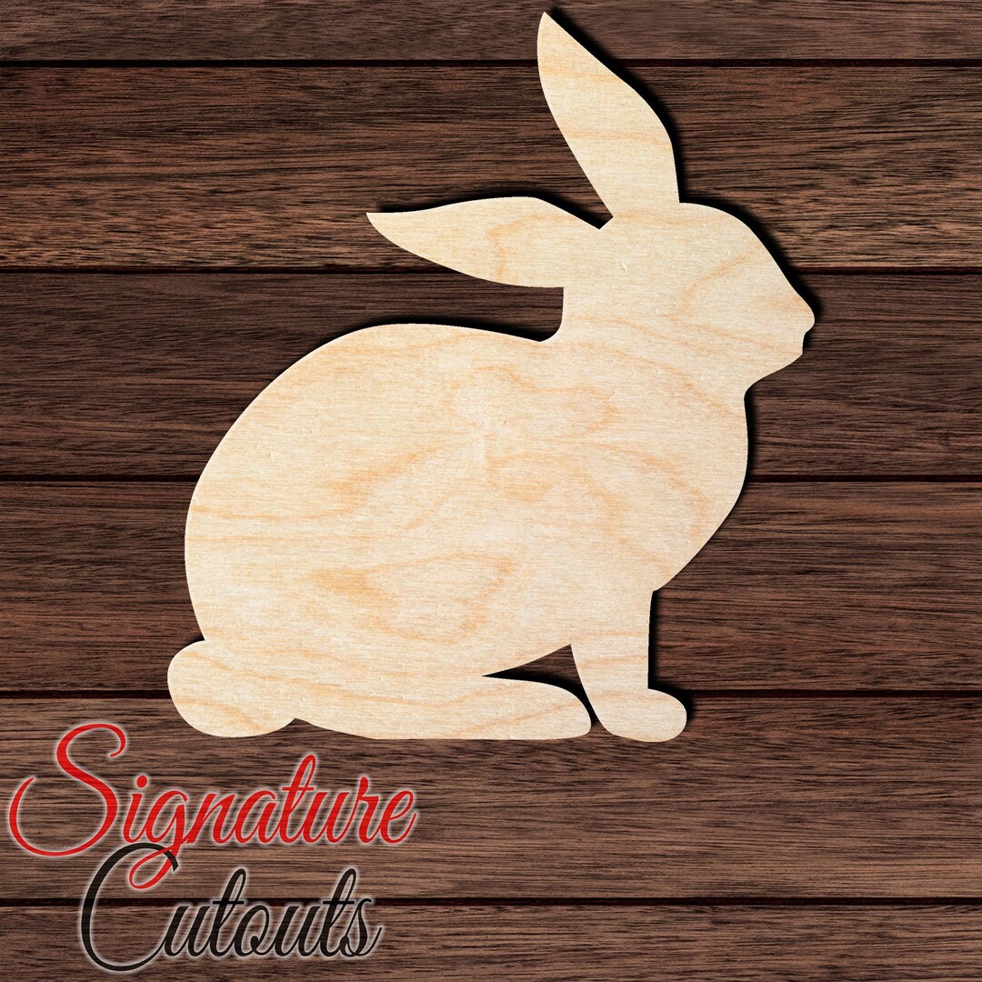 Rabbit 004 Wooden HQ Cutout for Crafting, Home & Room Décor, and Other ...