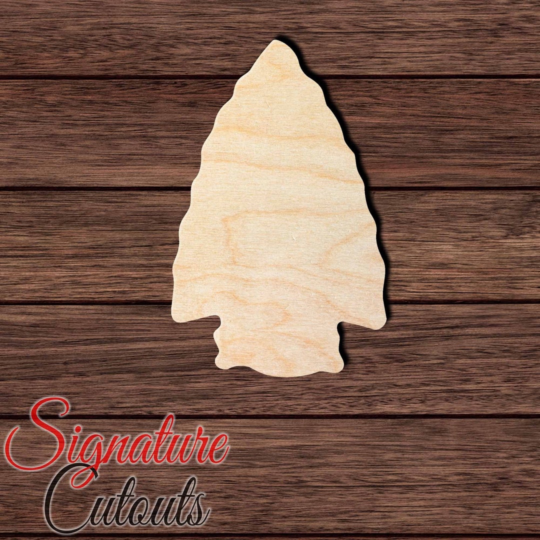 Arrowhead 004 KC Unfinished Wooden Cutout for Crafting, Home & Room ...