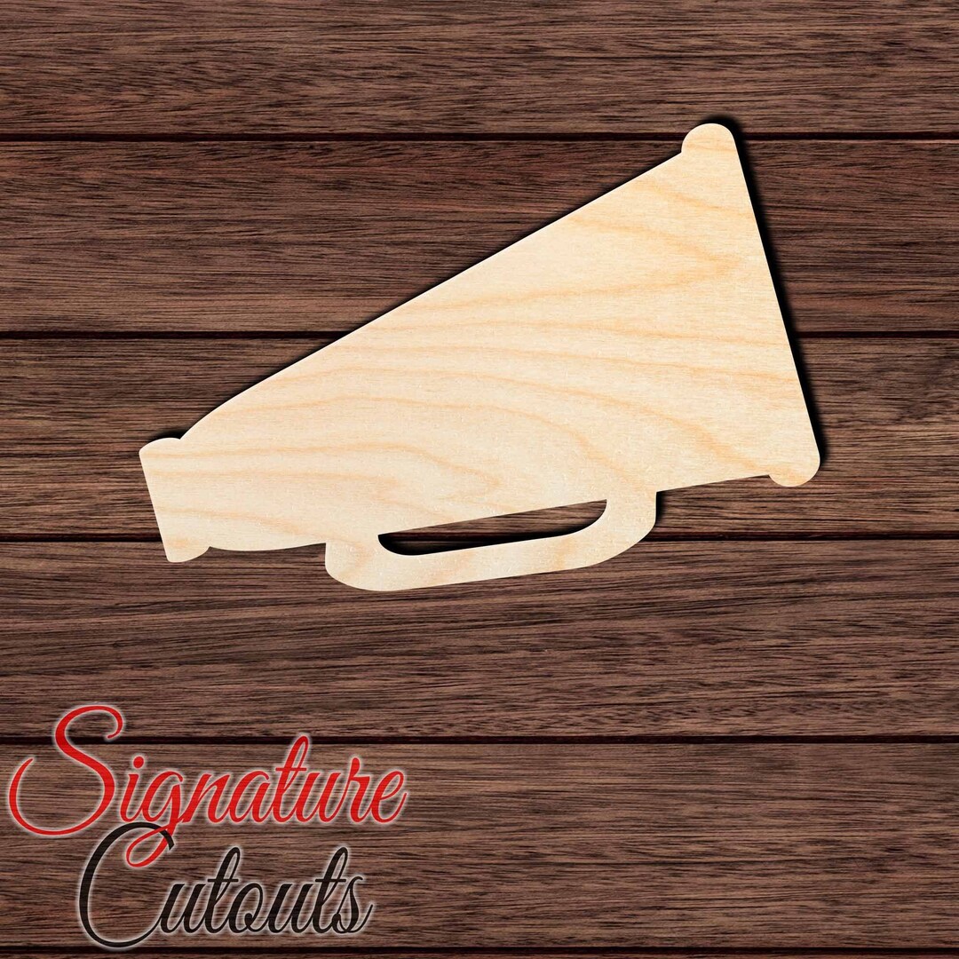 Megaphone 002 Shape Cutout in Wood for Crafting, Home & Room Décor, and ...