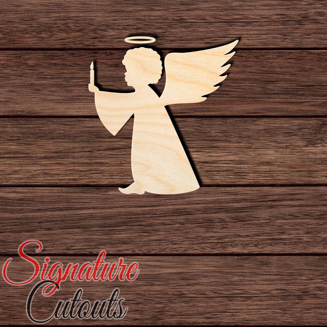 Christmas Angel 005 Unfinished Wooden Cutout for Crafting, Home & Room ...