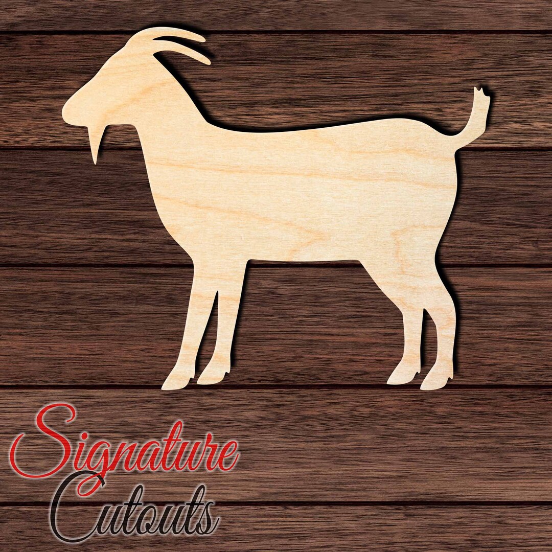Goat 001 Wooden Shape Cutout for Crafting, Home & Room Décor, and Other ...
