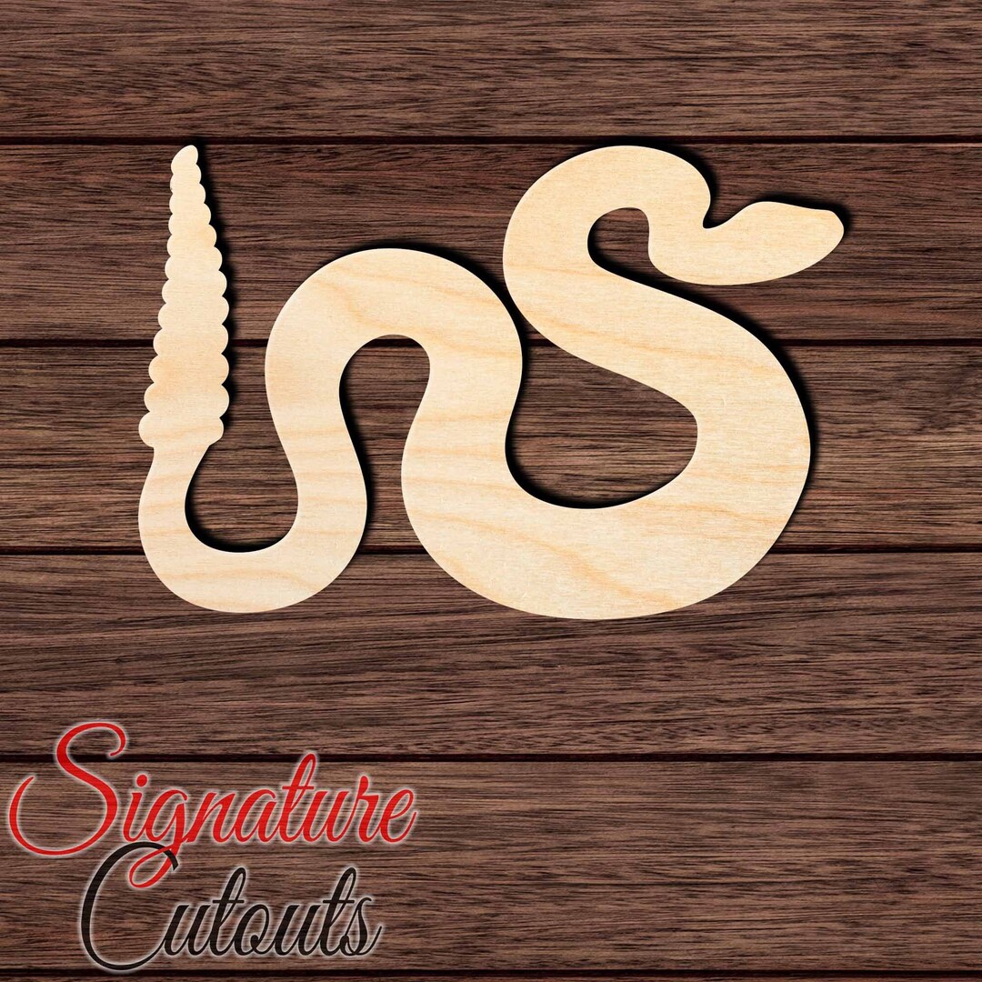 Rattlesnake 001 Shape Cutout in Wood for Crafting, Home & Room Décor ...