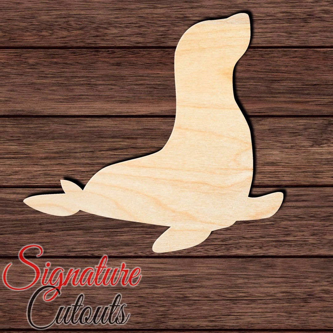 Seal 001 Unfinished Wooden Cutout for Crafting, Home & Room Décor, and ...