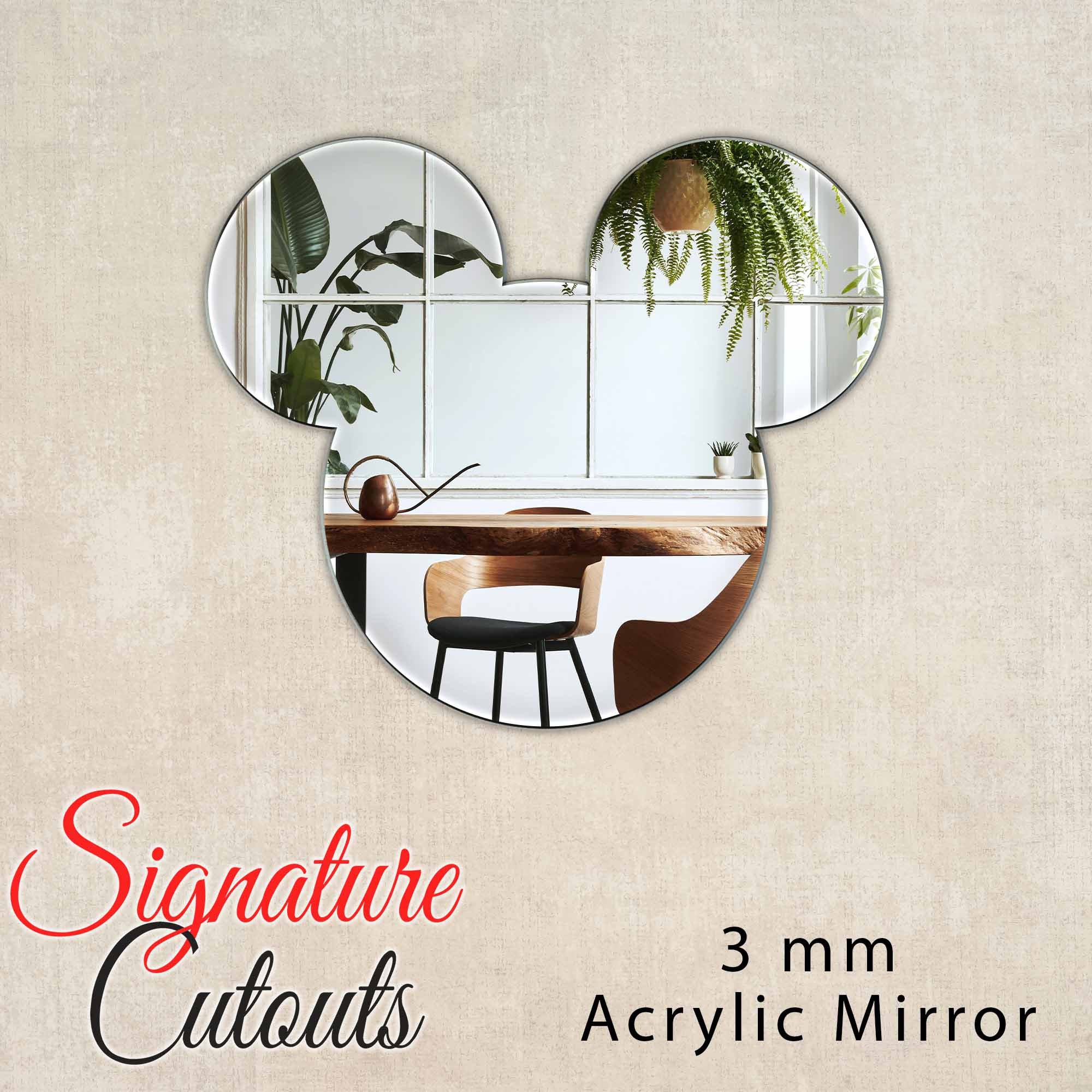 Mickey Mouse Head 001 Shape Cutout in Wood Acrylic or Acrylic - Etsy