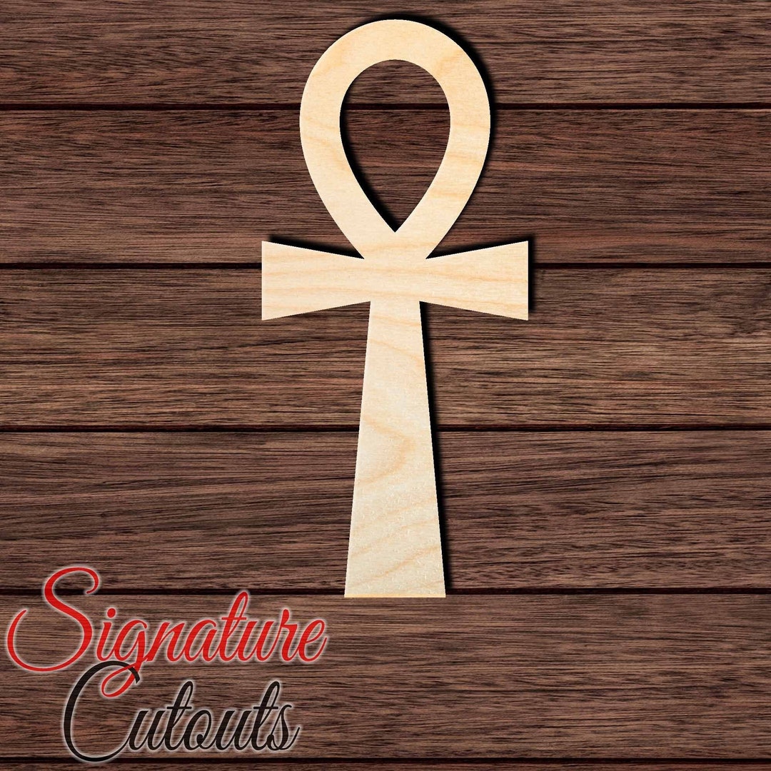 Ankh Egyptian Symbol 001 Wooden Shape Cutout for Crafting, Home & Room ...