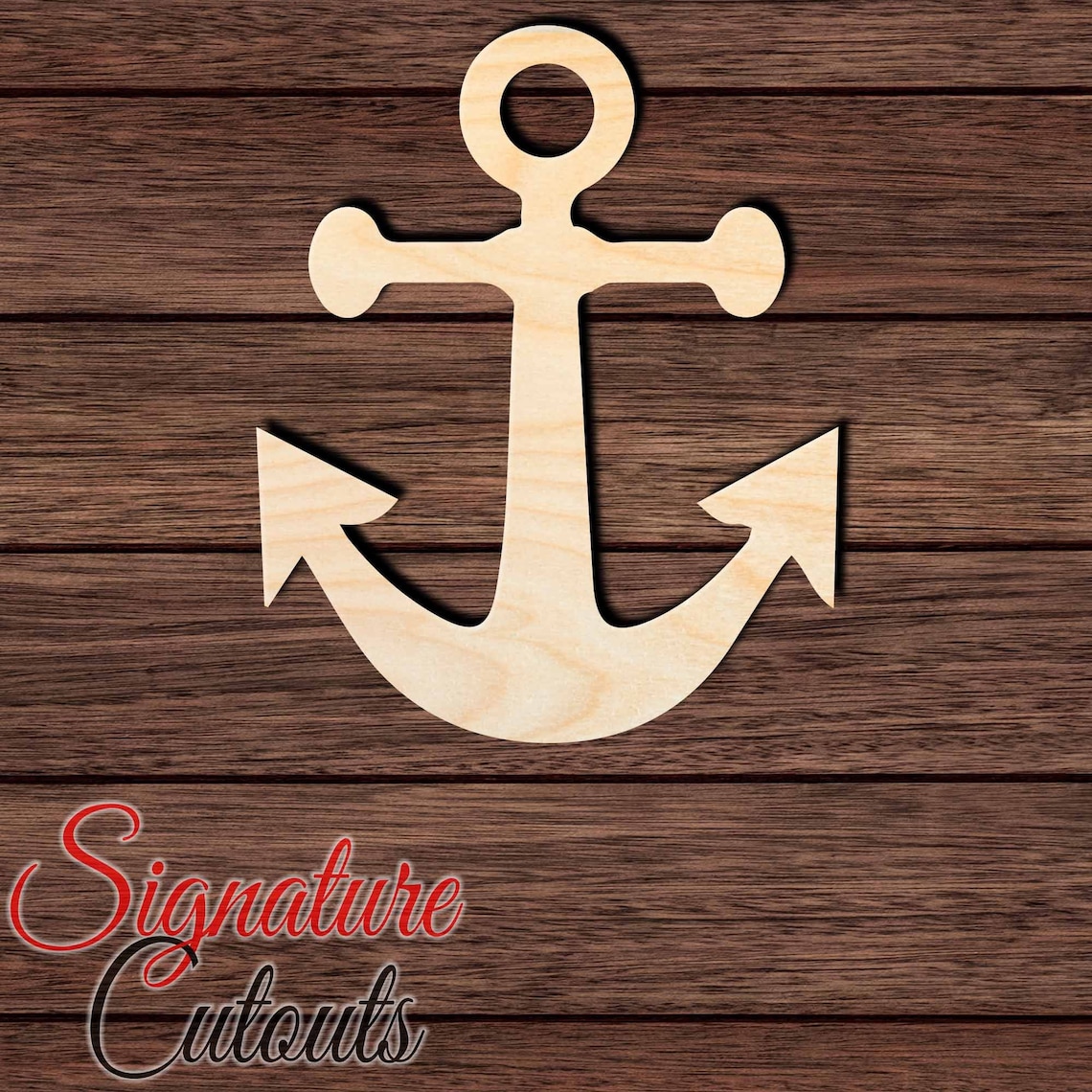 Anchor 004 Unfinished Wooden Cutout for Crafting, Home & Room Décor ...