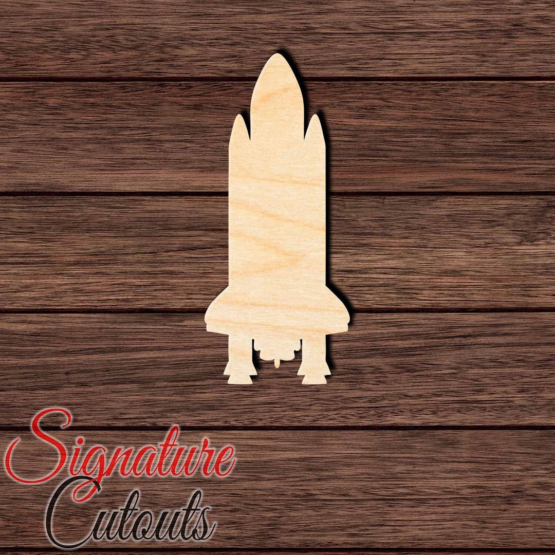 Space Shuttle 001 Shape Cutout in Wood for Crafting, Home & Room Décor ...