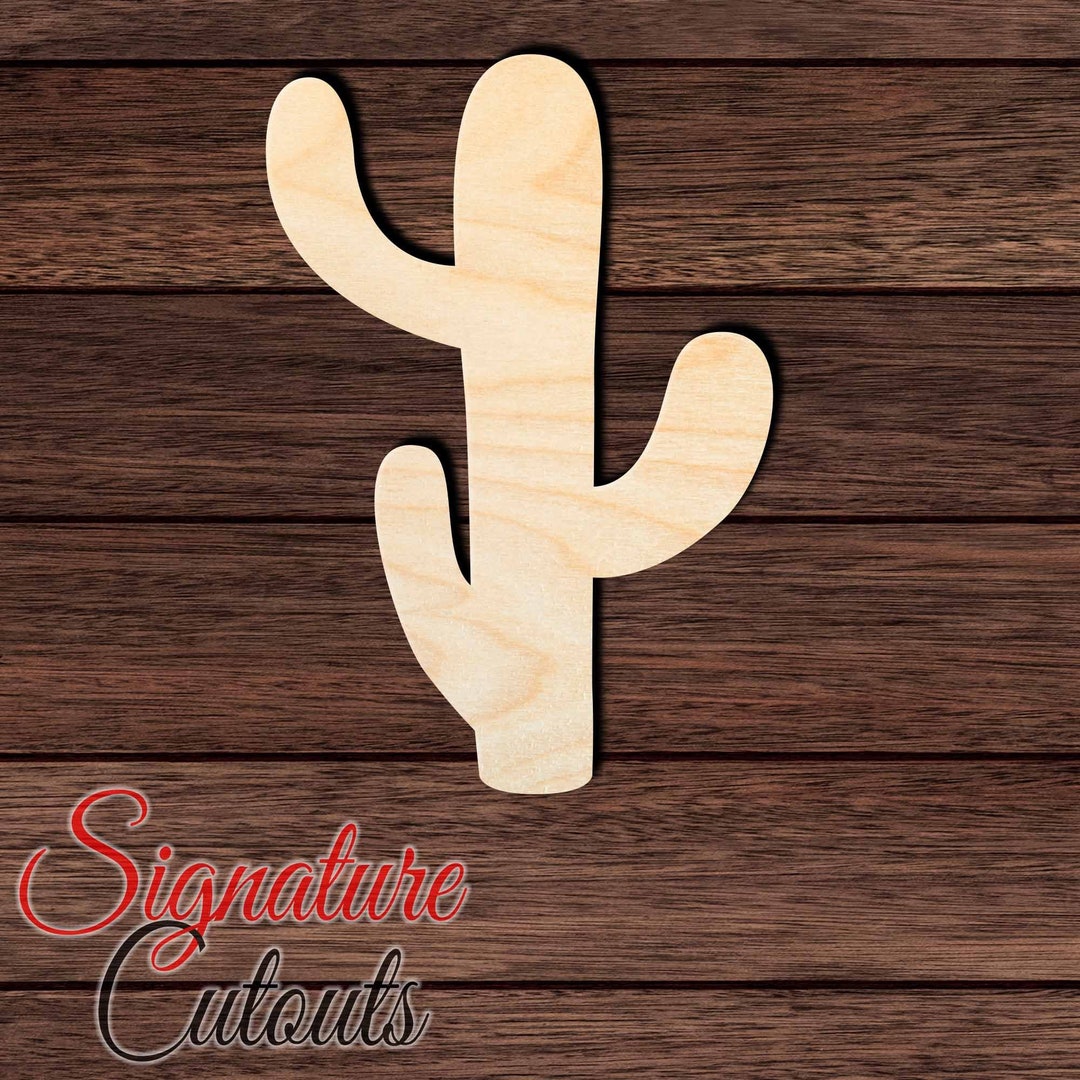 Cactus 009 Wooden Shape Cutout for Crafting, Home & Room Décor, and ...