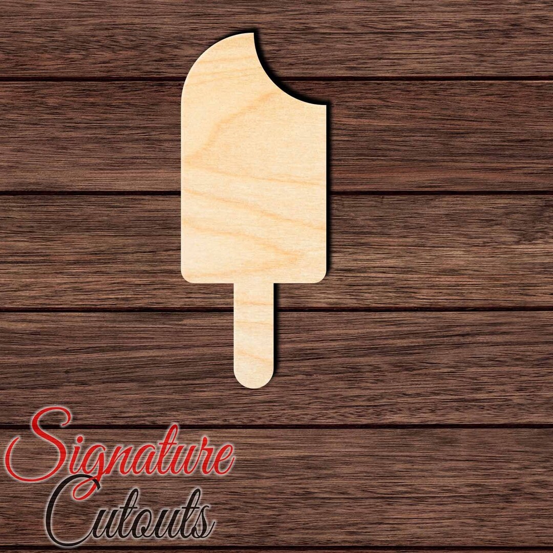 Ice Cream Stick 001 Wooden Shape Cutout for Crafting, Home & Room Décor ...
