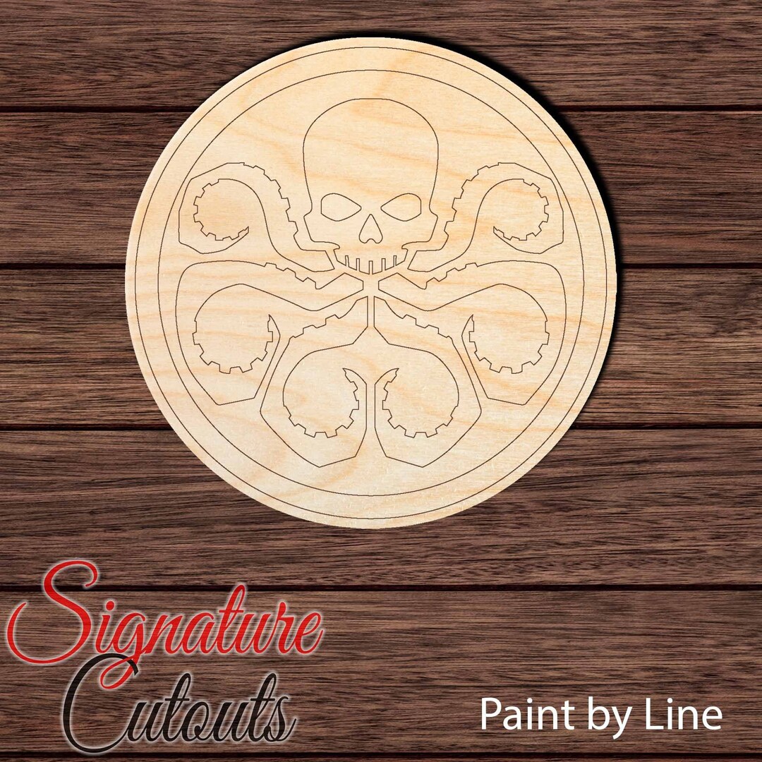 Hydra 001 - Paint by Line Unfinished Cutout for Crafting, Home & Room ...