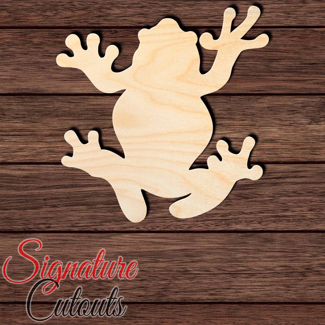 Frog 012 Unfinished Wooden Cutout for Crafting, Home & Room Décor, and ...