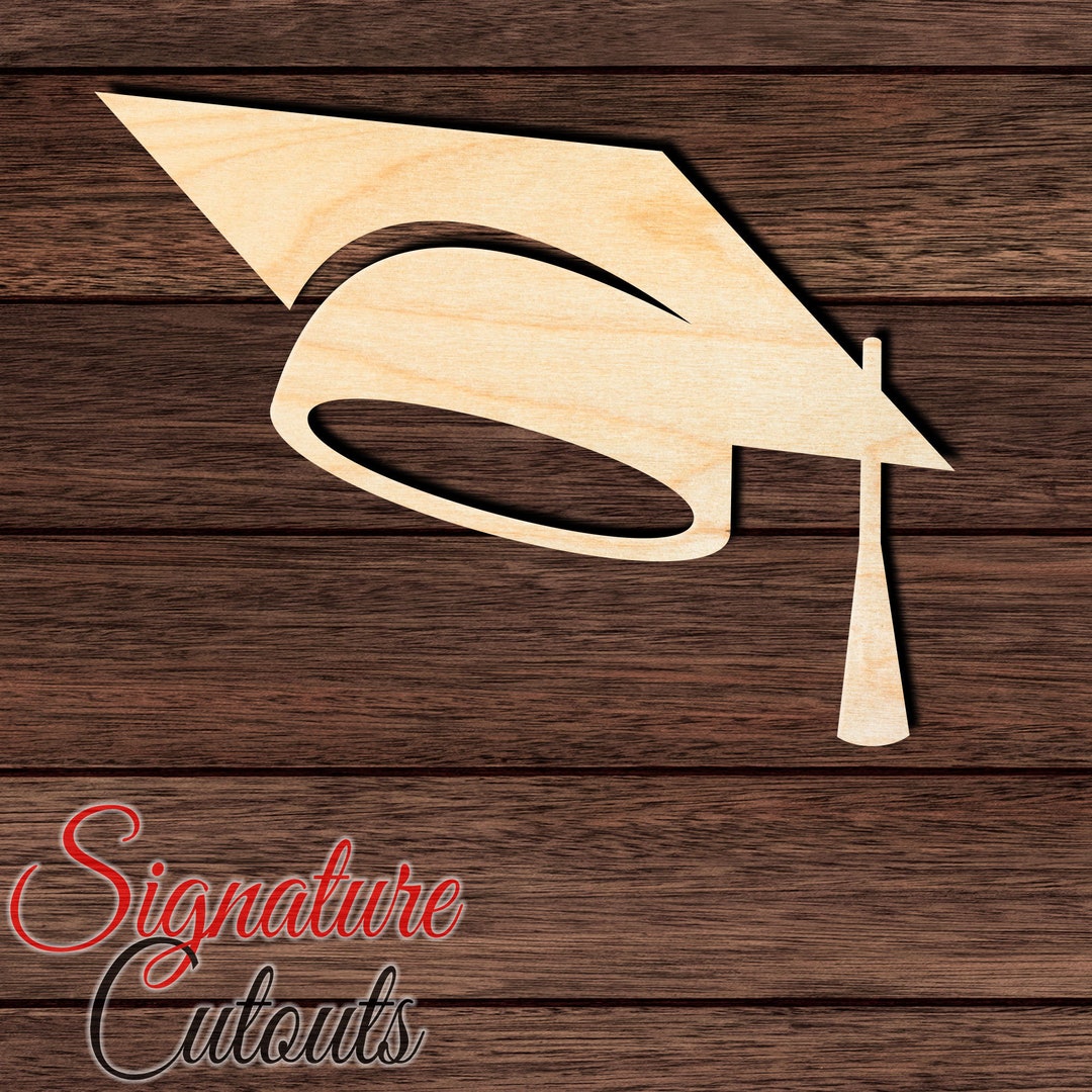 Graduation Cap 002 Wooden HQ Cutout for Crafting, Home & Room Décor ...