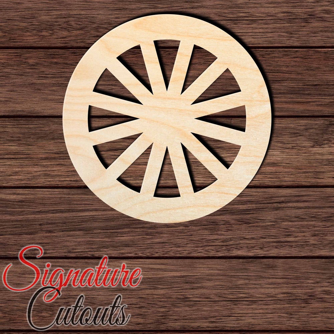 Wagon Wheel 001 Wooden Shape Cutout for Crafting, Home & Room Décor ...