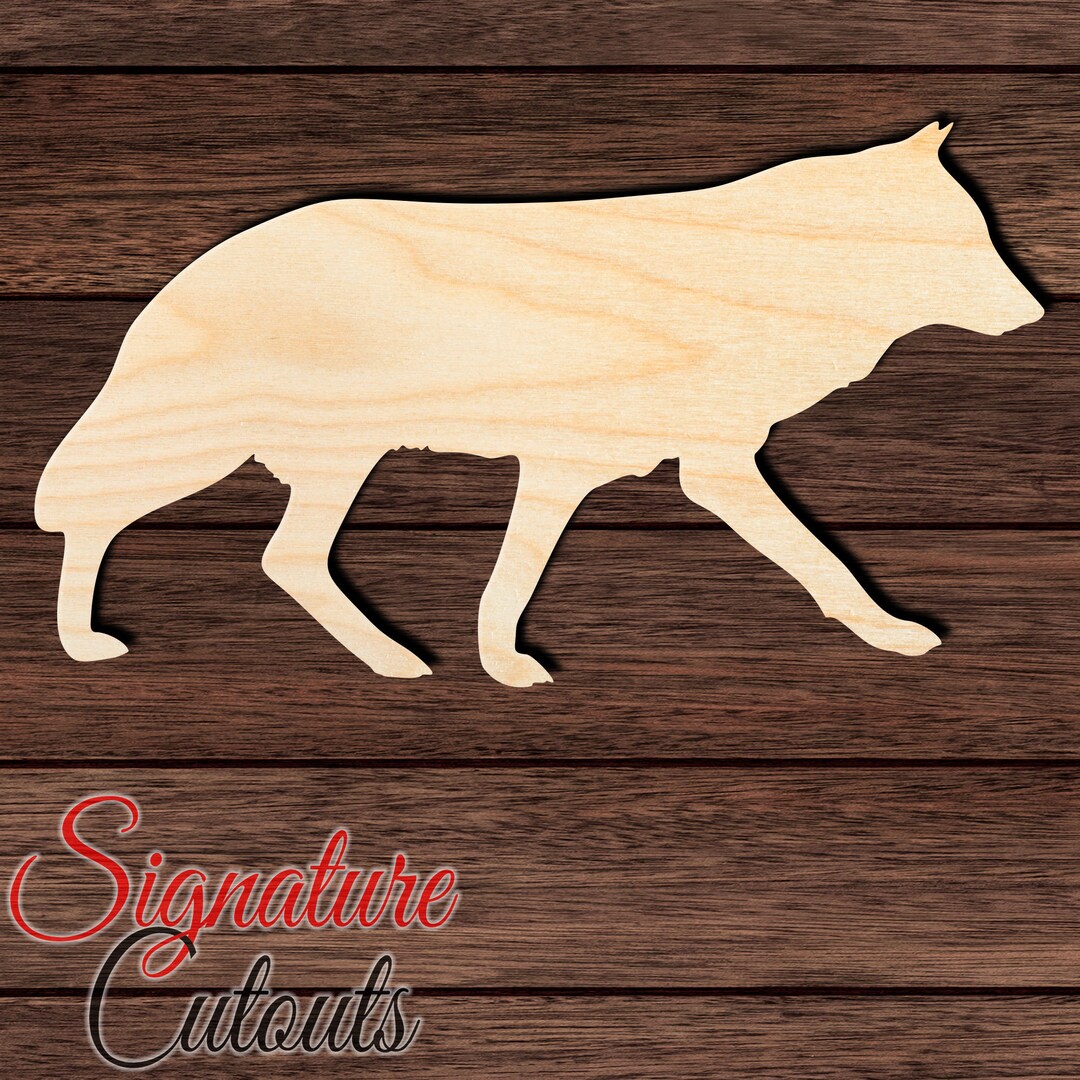 Wolf 001 Wooden Shape Cutout for Crafting, Home & Room Décor, and Other ...