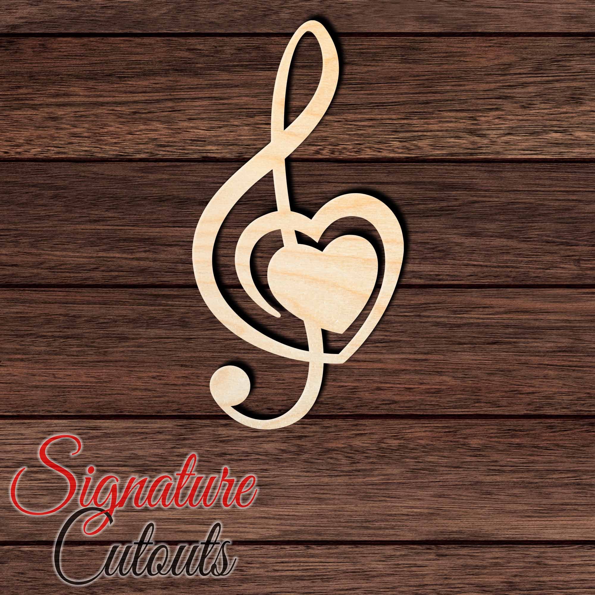 Music Note 007 Unfinished Wooden Cutout for Crafting, Home & Room Décor ...