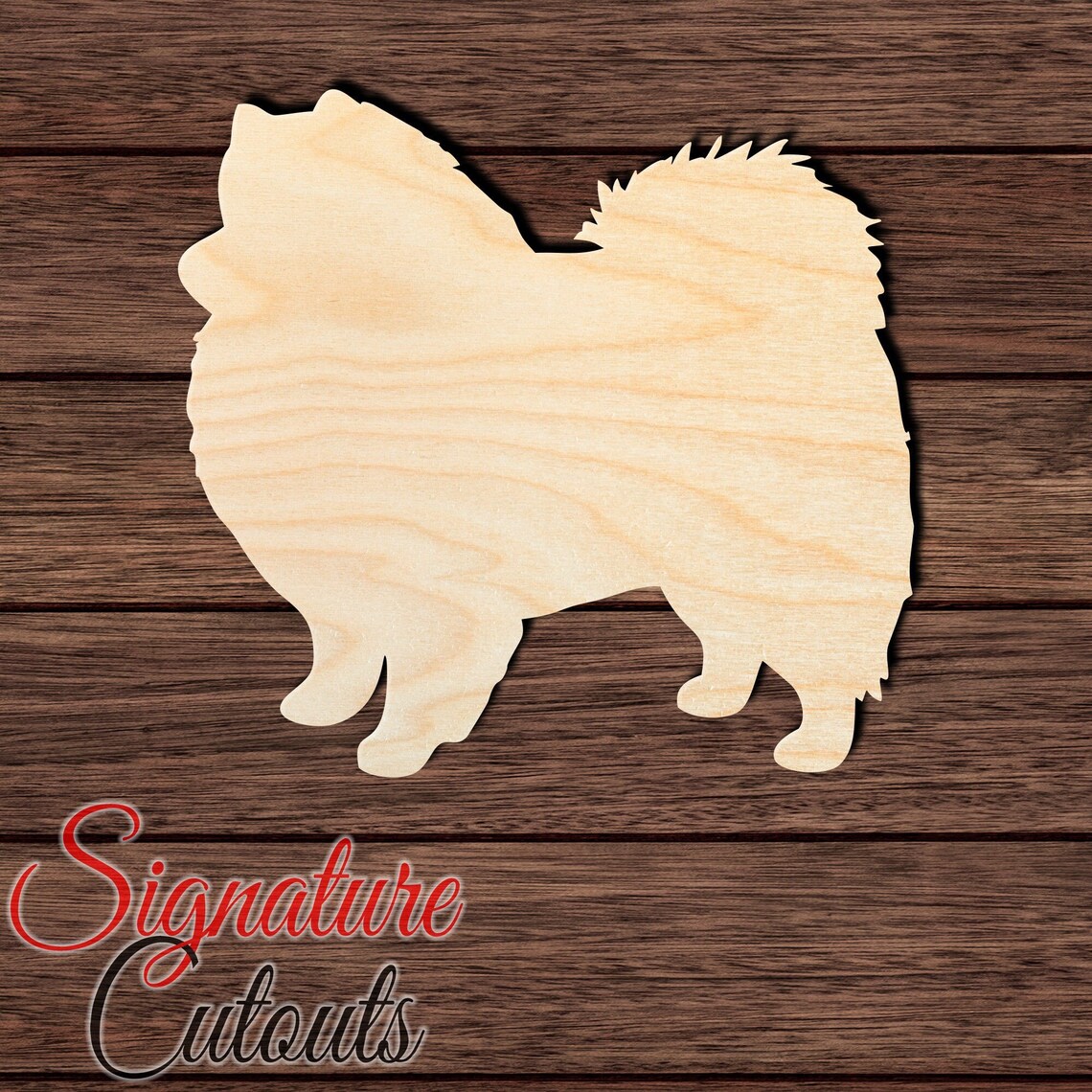 American Eskimo Dog 001 Wooden Shape Cutout for Crafting, Home & Room ...