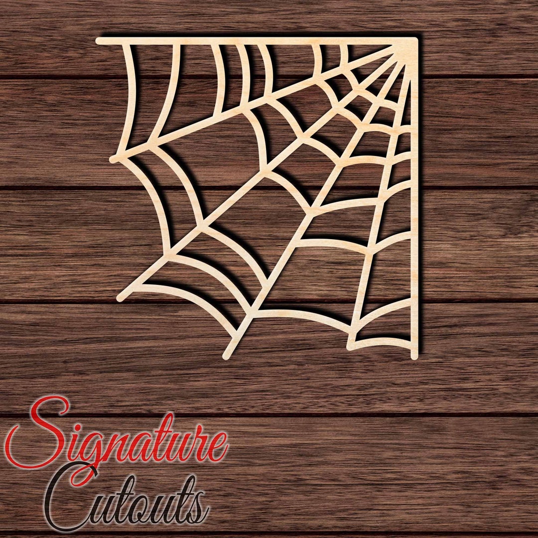 Spider Web 001 Wooden Cutout for Crafting, Home & Room Décor, and Other ...