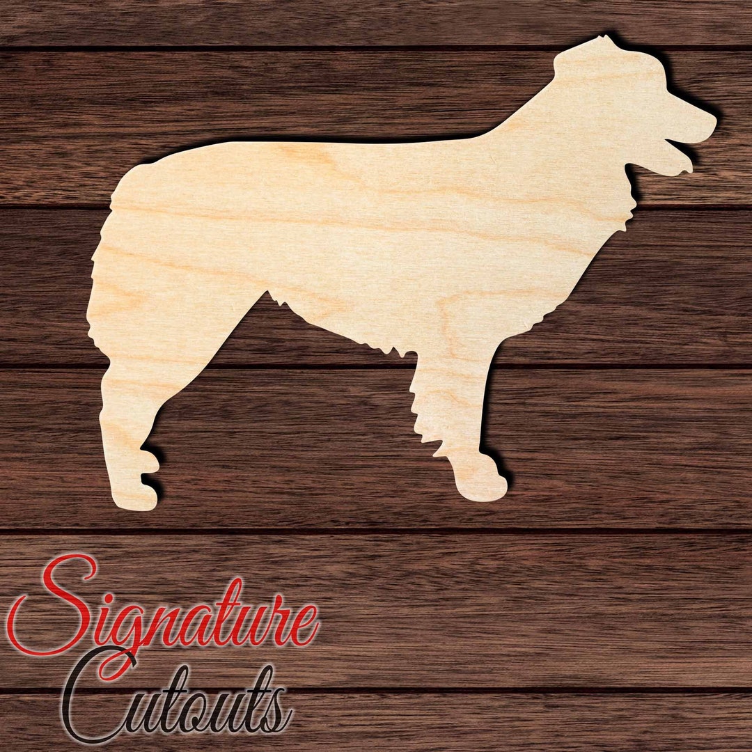 Australian Shepherd Dog Wooden Shape Cutout for Crafting, Home & Room ...