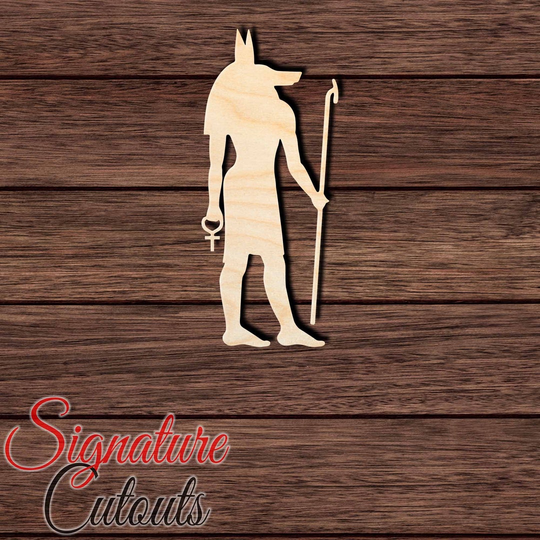 Anubis Egyptian God 001 Wooden Shape Cutout for Crafting, Home & Room ...