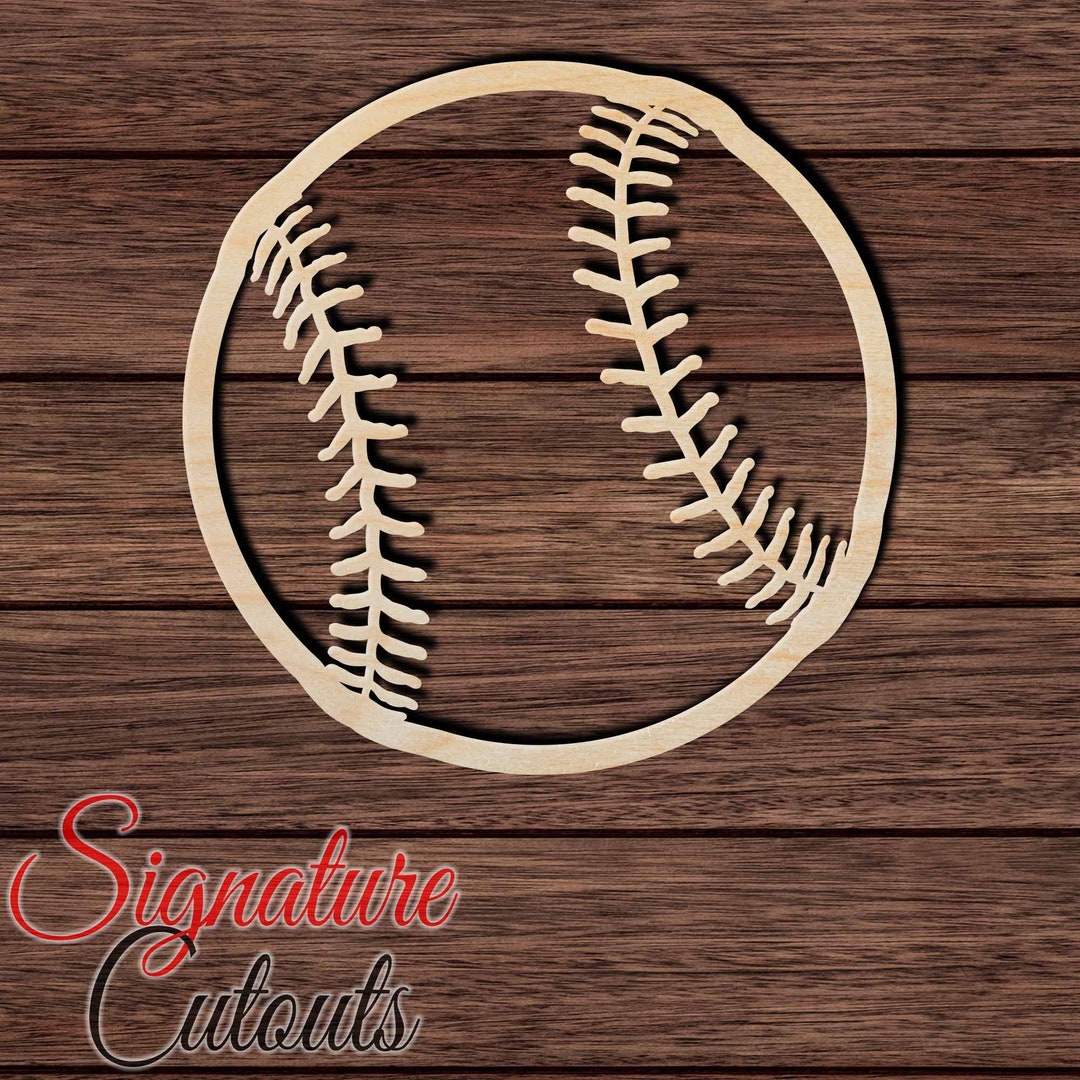 Baseball 017 Shape Cutout in Wood for Crafting, Home & Room Décor, and ...