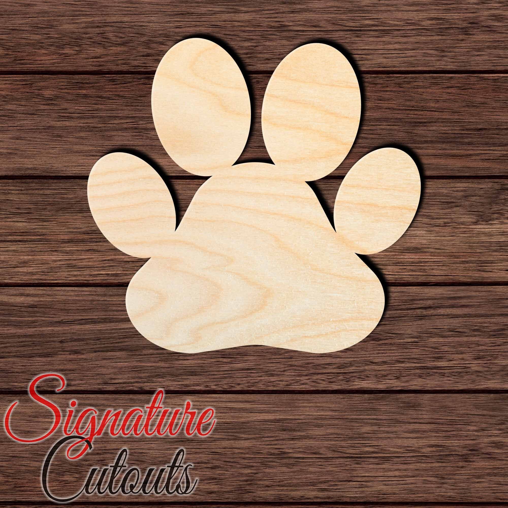 Dog Paw Print 001 Unfinished Wooden Cutout for Crafting Home - Etsy