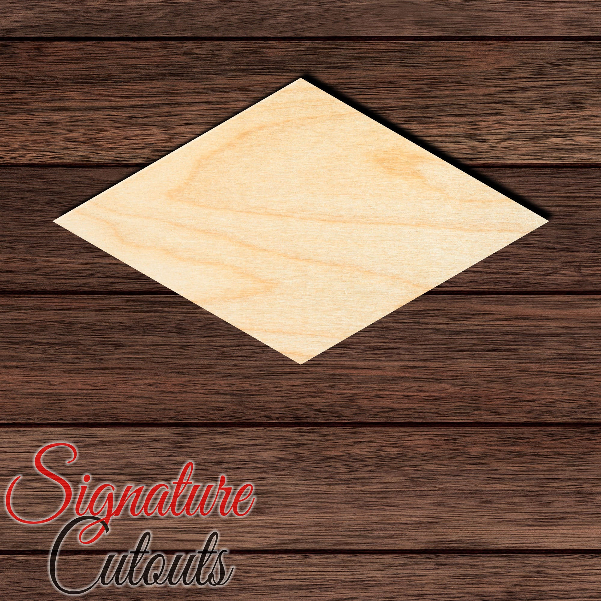Diamond Wooden Shape Cutout for Crafting, Home & Room Décor, and Other ...
