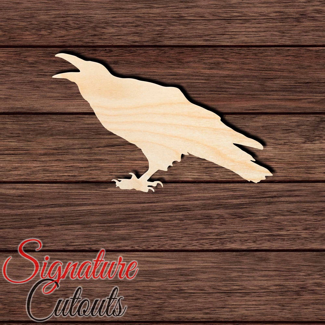 Crow 001 Wooden HQ Cutout for Crafting, Home & Room Décor, and Other ...