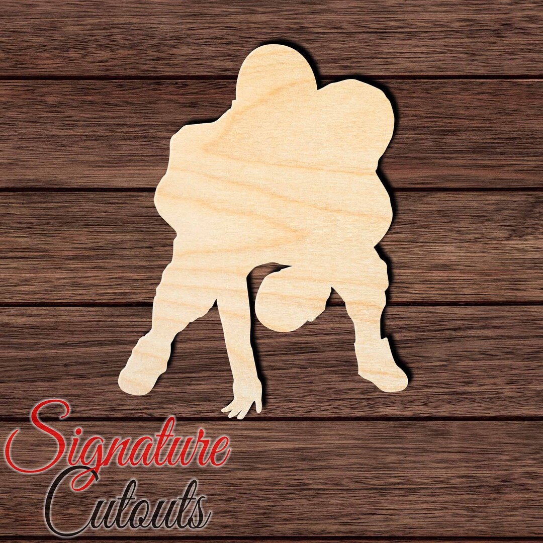 Football Player 005 Wooden Shape Cutout for Crafting, Home & Room Décor ...