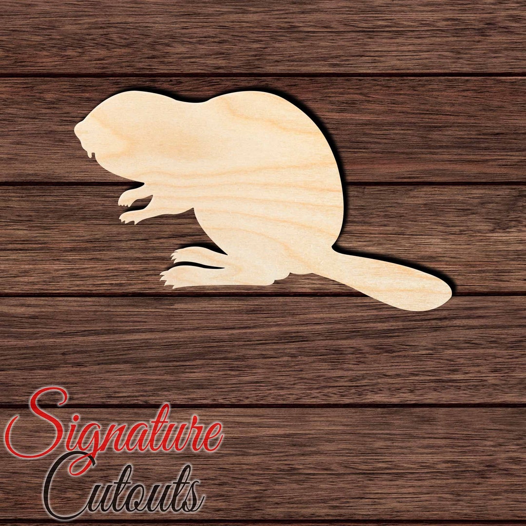 Beaver 001 Wooden Shape Cutout for Crafting, Home & Room Décor, and ...