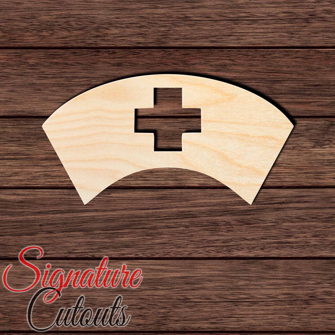 Nurse Hat 001 Wooden HQ Cutout for Crafting, Home & Room Décor, and ...