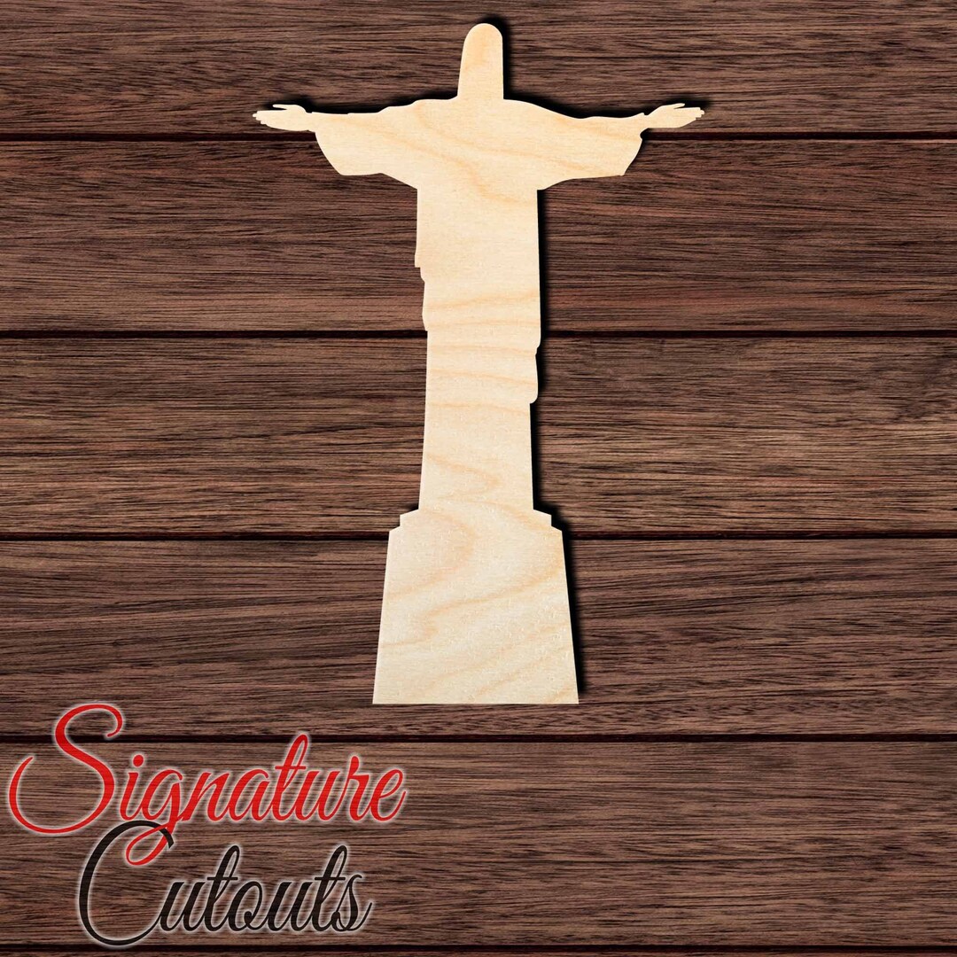 Statue of Jesus (rio De Janeiro, Brazil) Shape Cutout in Wood for ...