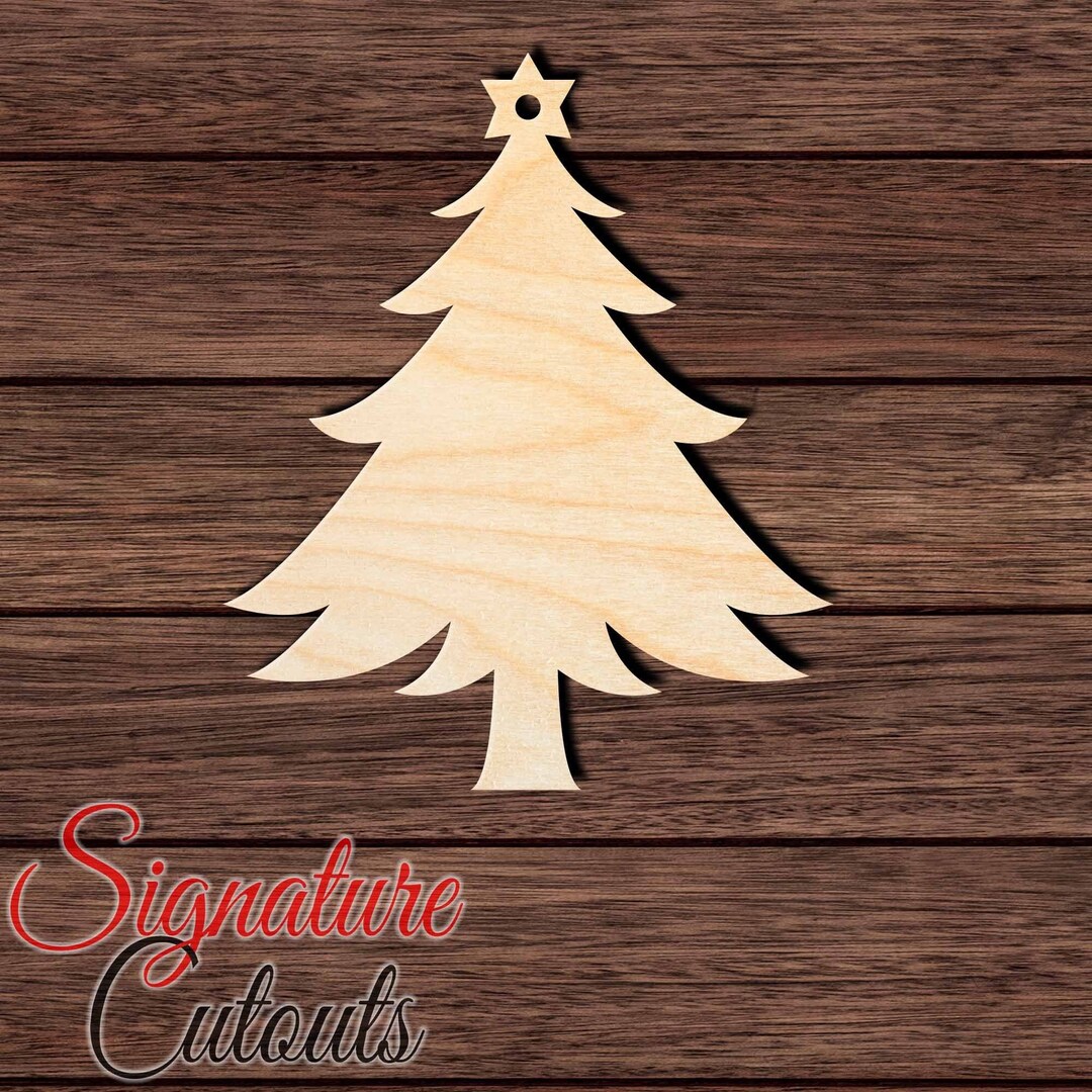 Christmas Tree 009 Wooden Shape Cutout for Crafting, Home & Room Décor ...