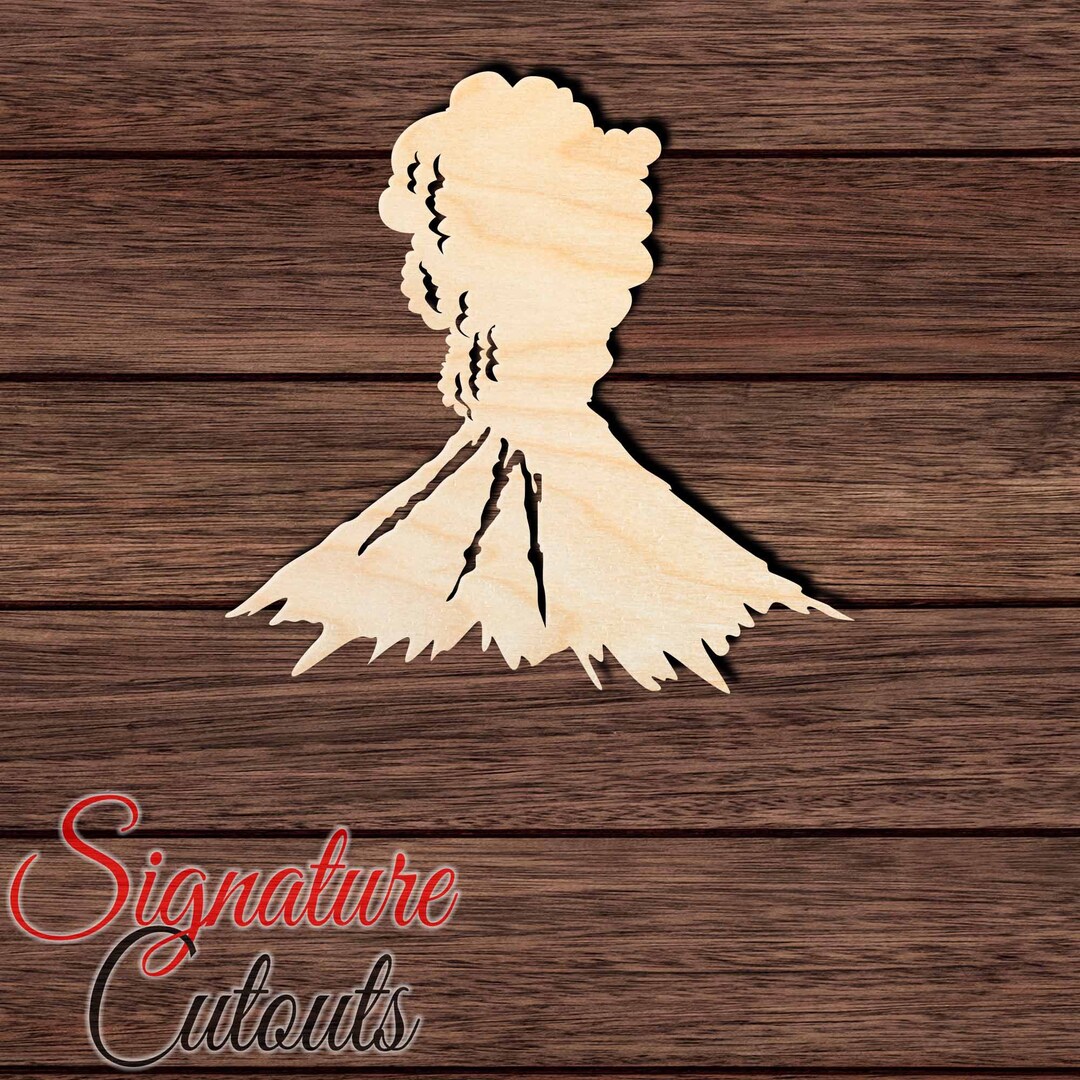 Volcano 002 Unfinished Wooden Cutout for Crafting, Home & Room Décor ...