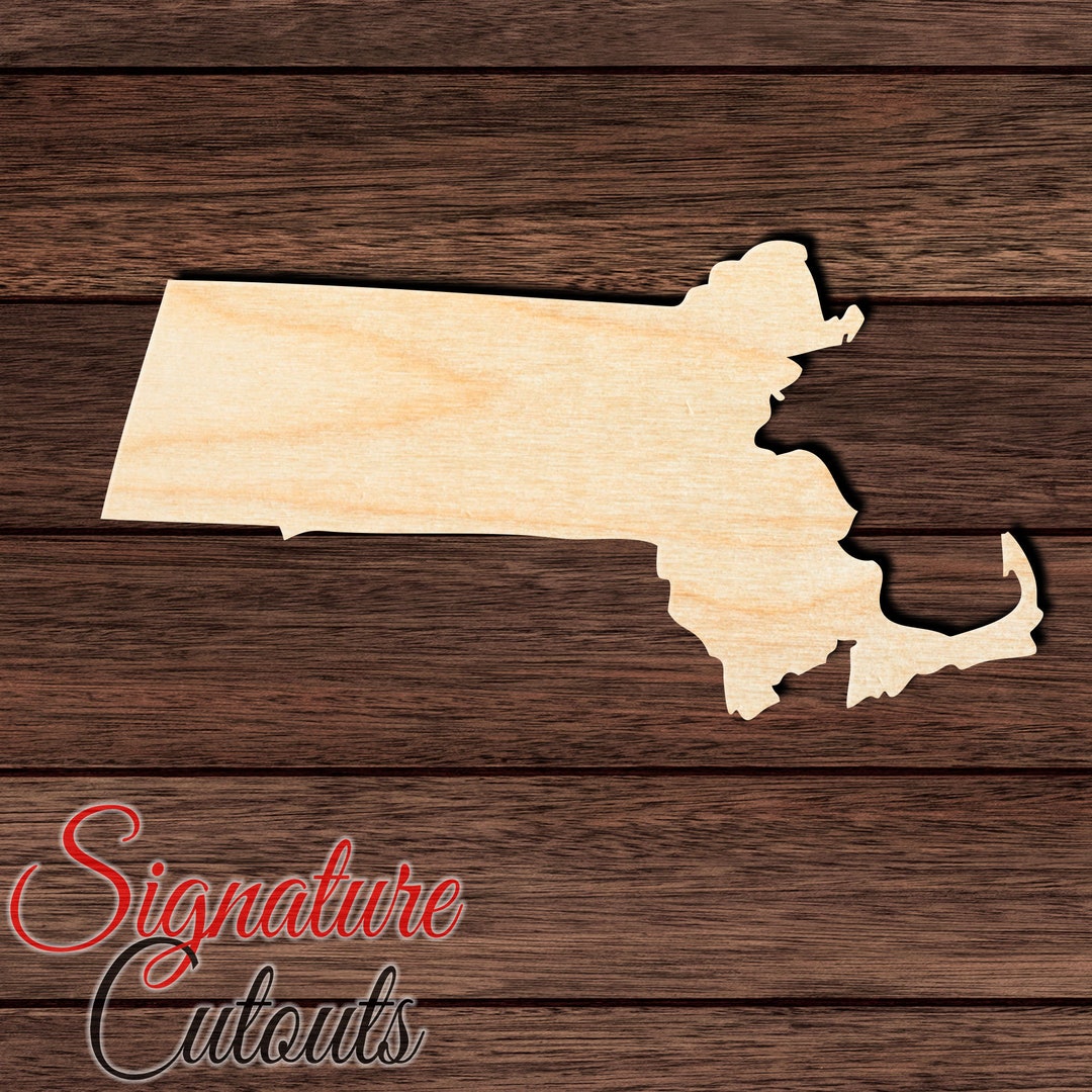 Massachusetts State Wooden Cutout for Crafting Home & Room - Etsy