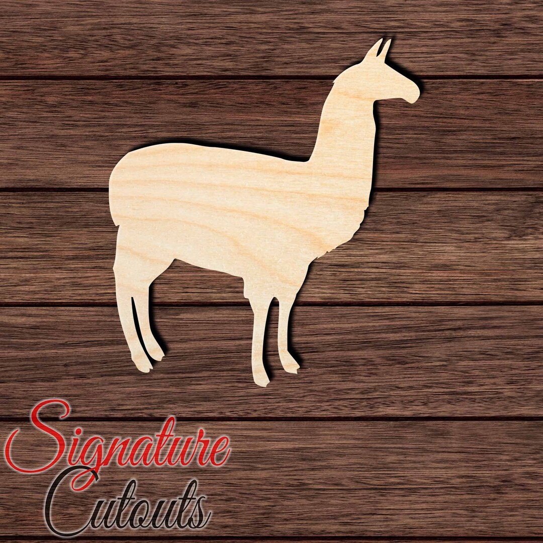 Alpaca 004 Wooden Shape Cutout for Crafting, Home & Room Décor, and ...